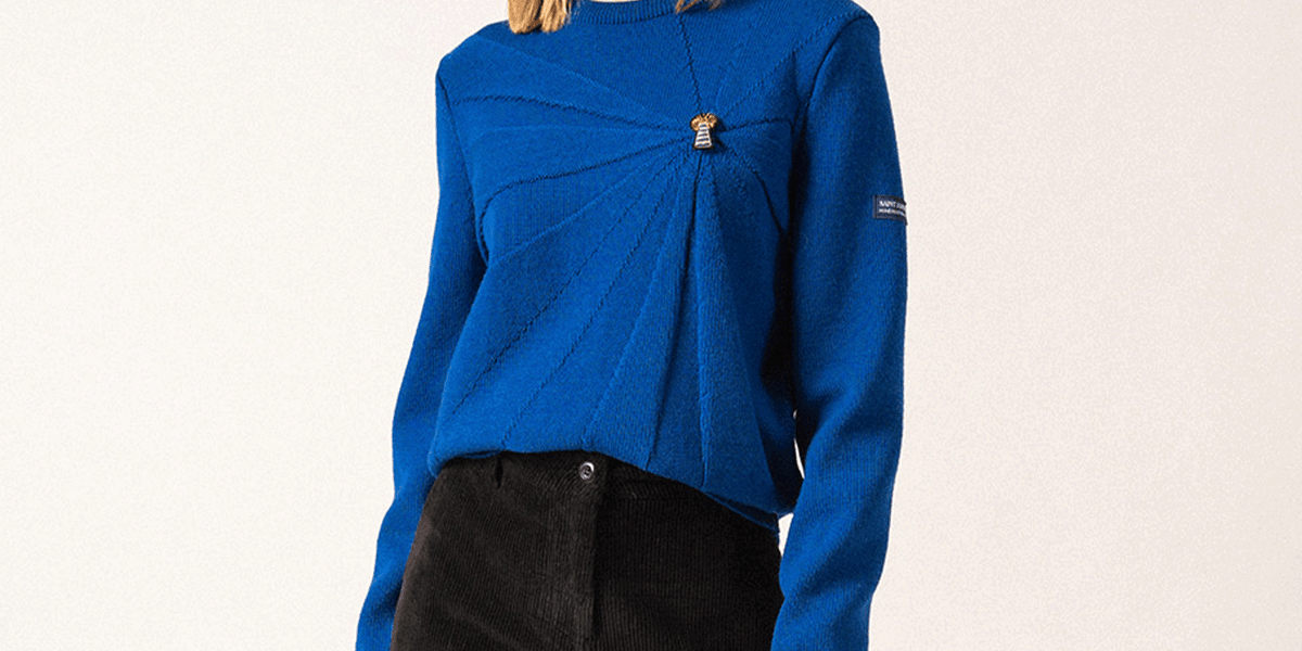 Phare Wool Jumper with Brooch SAINT JAMES x Macon & Lesquoy | SAINT JAMES official website ...
