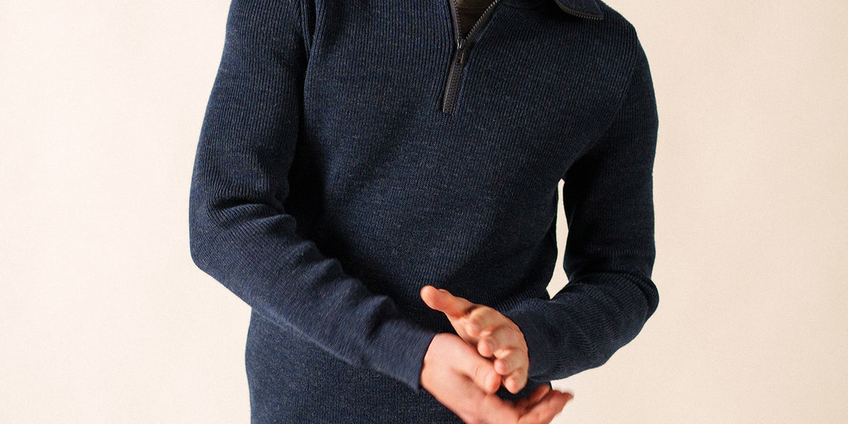 Cotentin trucker-style neck jumper in pure new wool | SAINT JAMES Official website – SAINT JAMES ...
