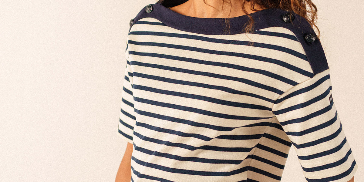 Geri Sailor Striped Shirt x Isabelle Ballu - boat neck - Women • SAINT ...