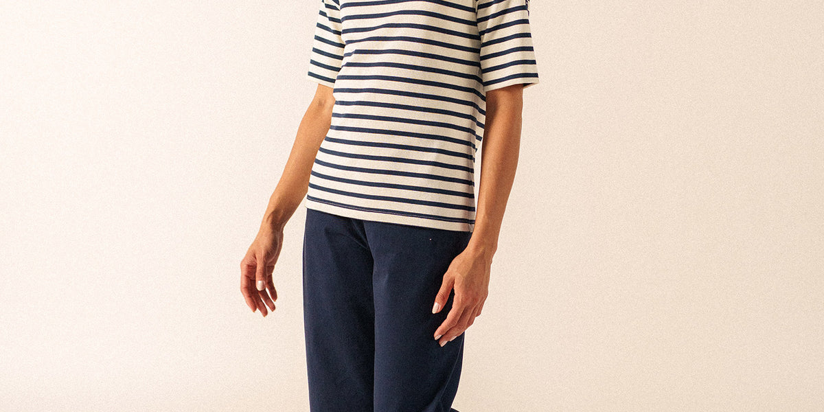 Geri Sailor Striped Shirt x Isabelle Ballu - boat neck - Women • SAINT ...