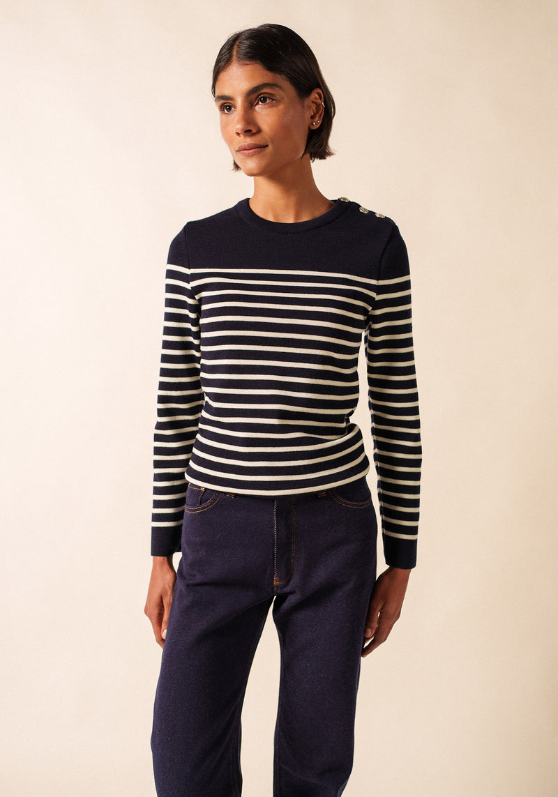 Marée authentic striped sailor jumper slim fit, in wool | SAINT JAMES ...