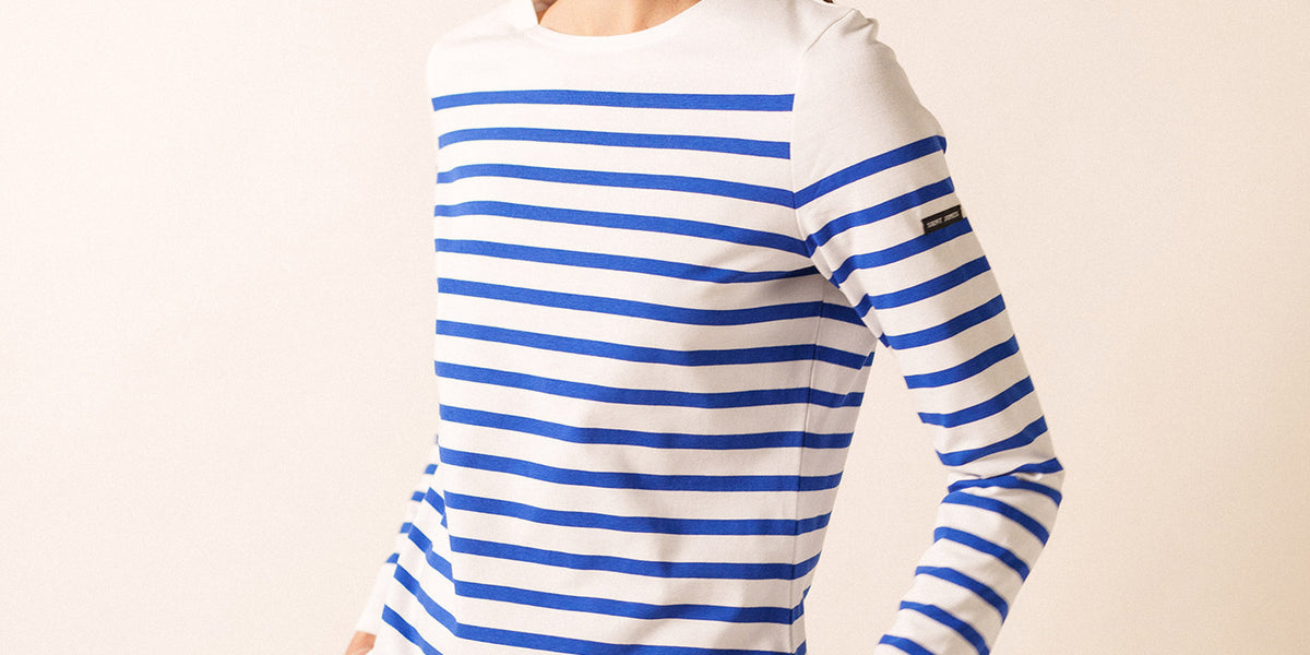 Naval woman authentic striped sailor shirt in combed cotton | SAINT ...
